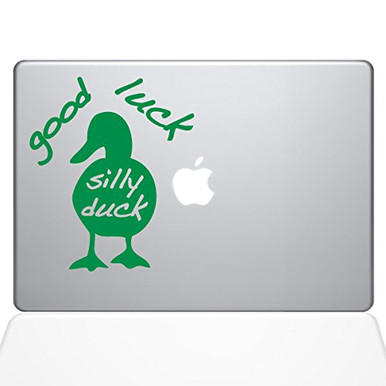 The Decal Guru Good Luck Silly Duck MacBook Decal Vinyl Sticker - 12 ...