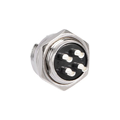 uxcell Aviation Connector 16mm 4P 5A 250V GX16 Waterproof Male Wire ...
