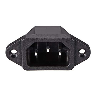 uxcell Panel Mount Plug Adapter 10A C14 3P IEC Inlet Module Power ...