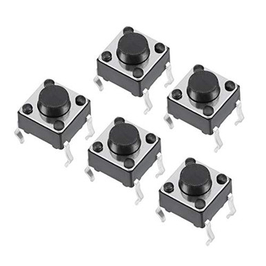 uxcell 6x6x5mm Panel Mini/Micro/Small PCB Momentary Tactile Tact Push ...