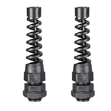 uxcell 2Pcs PG7 Cable Gland Black Waterproof Plastic Joint with Strain ...