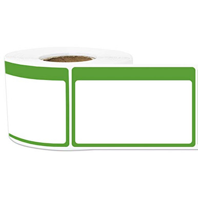 1 Roll - Plain Writable Name Tag Labels with Colorful Border for ...