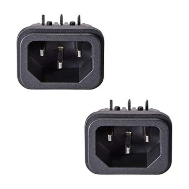 uxcell Panel Mount Plug Adapter 250V 10A/15A C14 3P IEC Inlet Module ...
