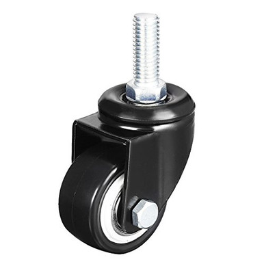 uxcell 1.5 inch Swivel Caster wheels PU 360 Degree Threaded Stem Caster ...