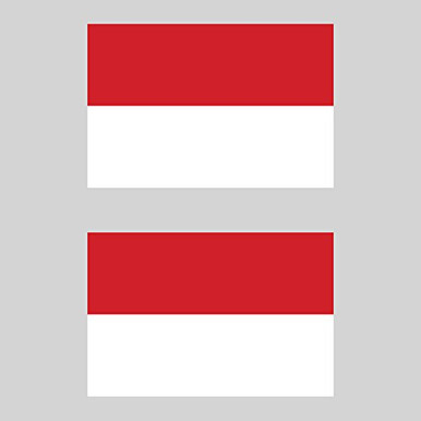 Two Pack Indonesian Flag Sticker FA Graphix Decal Self Adhesive Vinyl ...