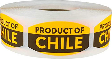 Product of Chile Grocery Store Food Labels .75 x 1.375 Inch 500 Total ...