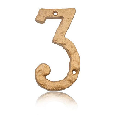 6 Inch House Numbers- Solid Cast Iron Address Number- Unique Hammer ...