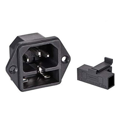 uxcell Panel Mount Plug Adapter C14 3Pin IEC Inlet Module Power ...