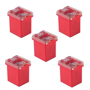 5 Pack Automotive Low Profile Mini Jcase Fuse 50 Amp Fuse Assortment ...