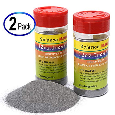CMS MAGNETICS 12 oz Fine Iron Filings Magnetic Iron Powder for Magnet ...