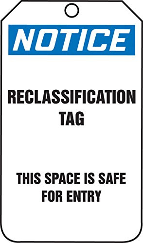 Accuform TCS314CTM PF-Cardstock Confined Space Tag, Legend"Notice ...