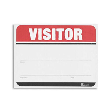 Visitor Name Badge Stickers - Adhesive Name Tags Fill in The Blank ...