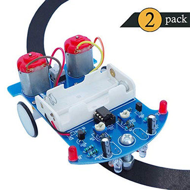Vogurtime 2 Pack D2-5 Smart Car Kit Soldering Project Line Tracking ...