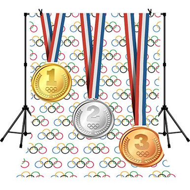 LYLYCTY 5x7ft Olympic Podium Backdrop Sports Game Theme Customized ...