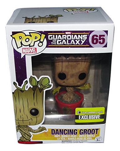Dancing Groot Pop Ravagers Logo Exclusive Vinyl Bobble Head Figure ...