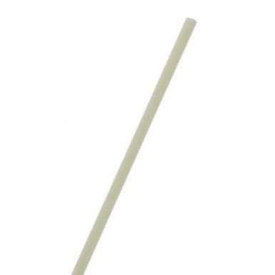 Acetal Fully Threaded Rod, White, #10-32 Thread Size, 48" Length, Right ...