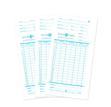 Pyramid 1,000 Count Time Cards for The Pyramid 2600 Swipe Cards (42415 ...