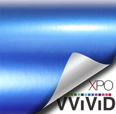 VViViD Semi-Gloss Satin Metallic Blue Automotive Vinyl Wrap Roll (10 ...