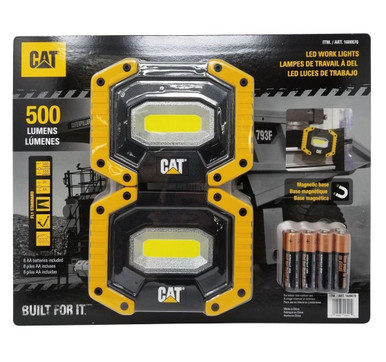 CAT LED Work Lights 500 Lumens, Rugged, Magnetic, Rotating Handle - 2 ...
