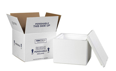 Aviditi 214C Insulated Shipping Containers, 9 1/2'L x 9 1/2'W x 7'D ...