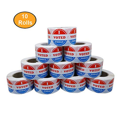 Aleplay I Voted Today Stickers with Red, White, and Blue Circle 1.5 ...