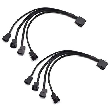 SDTC Tech Molex to Fan Power Splitter Cable | 2 Pack 4-Pin IDE to 4X 4 ...