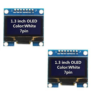 WINGONEER 2Pcs 1.3" SPI 128x64 SSH1106 OLED LCD Display LCD Module for Arduino AVR PIC STM32 ...
