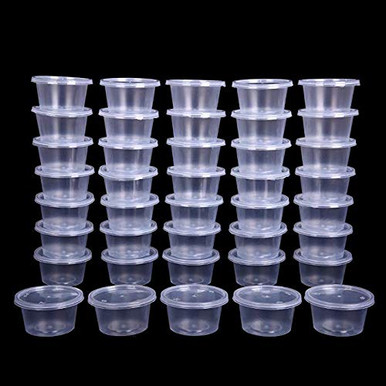 Albabara Slime Containers 4oz Plastic Deli Food Storage Fruits Snack ...