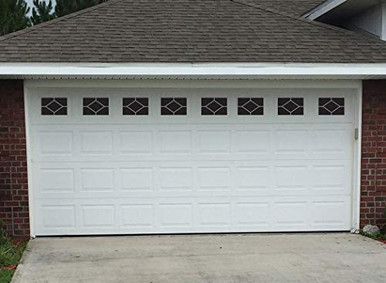 Sanfurney Magnetic Garage Door Windows Panes Diamond Style Pre-Cut Faux ...