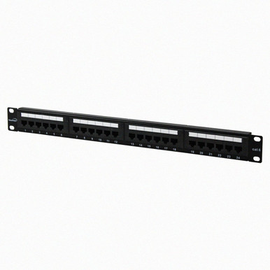 Navepoint 24-Port Cat6 UTP Shielded Patch Panel For 19-Inch Wallmount ...