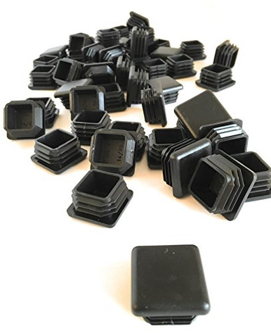 1 Inch Square Tubing End Caps (50 PK) (14-20 Gauge for Thinner Wall ...