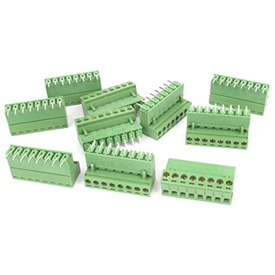 uxcell 10Pcs AC 300V 10A 8P Pins PCB Screw Terminal Block Connector 5 ...