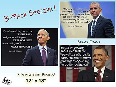 Black History Month Posters 3 Pack Barack Obama Quote Poster Classroom ...