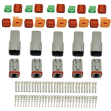 MUYI 5 Kit 6 Pin Way DT Series Connector Gray Receptacle IP67 ...