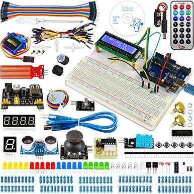 Miuzei UNO R3 Starter Kit for Arduino Projects Including Breadboard Holder, LCD 1602, Servo ...