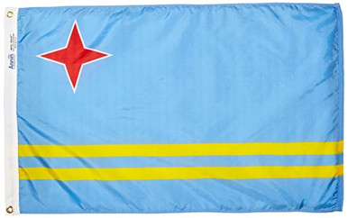 Annin Flagmakers Model 190365 Aruba Flag Nylon SolarGuard NYL-Glo, 2x3 ...