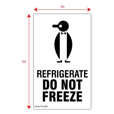 Kenco 3" X 5" Refrigerate Do Not Freeze Safe Handling Stickers for ...