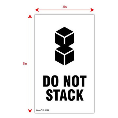 Kenco 3" X 5" Do not Stack Safe Handling Warning Stickers for Shipping ...