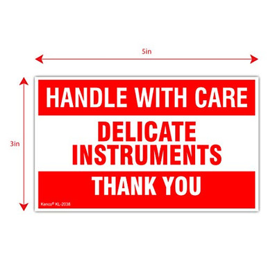 Kenco 3" X 5" Handle with Care Delicate Instruments Fragile Stickers ...
