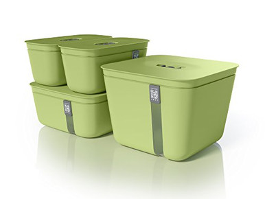 Vacuvita Premium Vacuum Containers Complete Set - Green ...