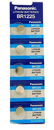 Panasonic BR1225 - 1 Pack of 5 Batteries. 3 volt Coin Cell Lithium Non ...