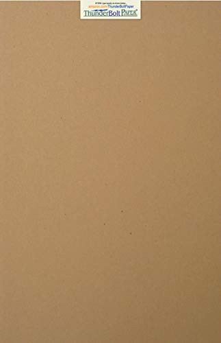 25 Brown Kraft Fiber 80# Cover Paper Sheets - 11" X 17" (11X17 Inches ...