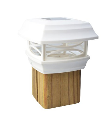 Moonrays 91254 Solar LED Post Cap Light, Fits Standard 4-inch x 4-inch ...