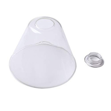 Permo Lighting Fixture Replacement Funnel Flared Clear Glass Shade ...
