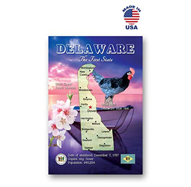 DELAWARE MAP postcard set of 20 identical postcards. DE state map post ...