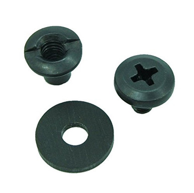 Black Chicago Screw - Binding Post Kit 1/4, 3/8, 1/2 Open Slotted Back ...