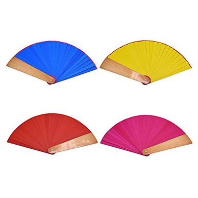 Enjoyer Magic Folding Fan-Four Color Magic Fan Color Changing Fan Magic ...