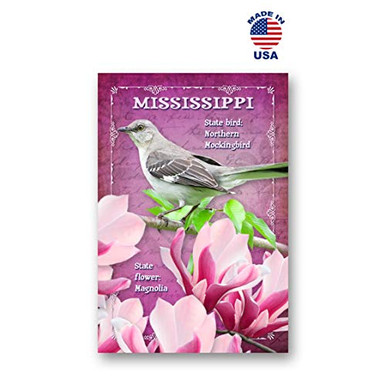MISSISSIPPI BIRD AND FLOWER postcard set of 20 identical postcards. MS ...