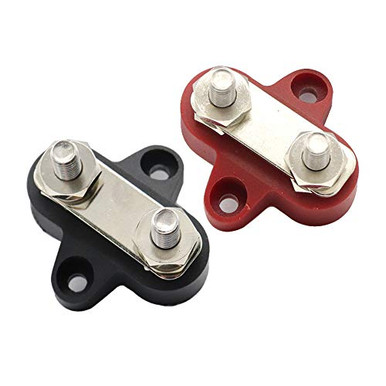 Heart Horse Bus Bar Terminal Block - 1/4" Battery Power Stud Junction, M6 Power Distribution for ...