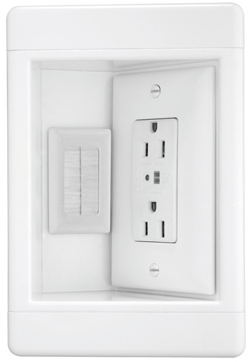 Legrand - Pass & Seymour TV1WTVSSWCC2 Recessed Television Box One Gang ...